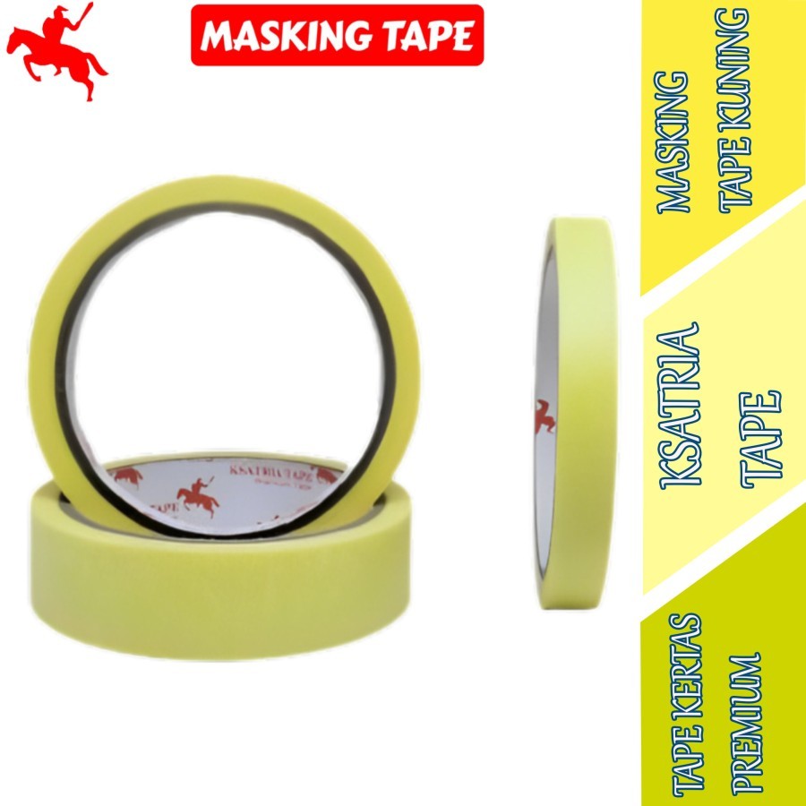 Jual Tape Kertas Premium - Ksatria Tape - Masking Tape Kuning - Uk ...