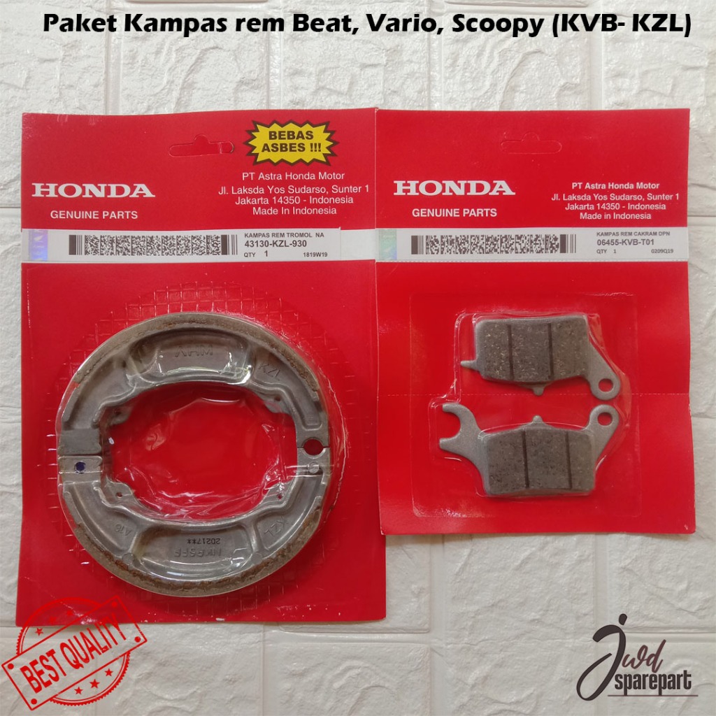 Jual Paket Kampas Rem Depan Belakang Beat FI, Vario 125 / 150 Led Old ...