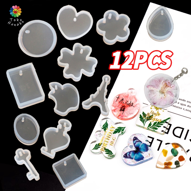 Jual Cetakan Resin Gantungan Kunci Kecil Cetakan Resin Bahan Silikon 12 ...