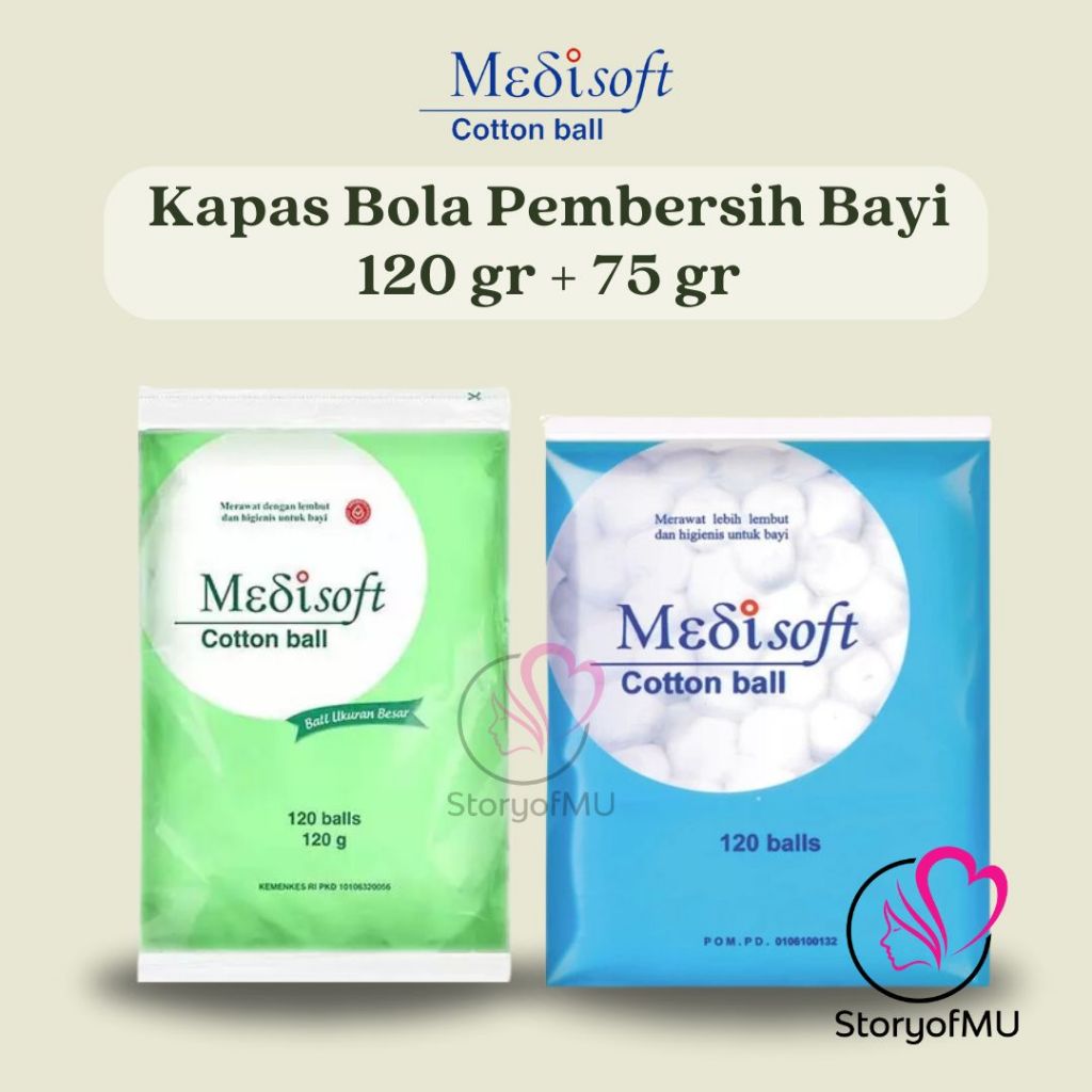 Jual MEDISOFT Cotton Balls - Kapas Bulat / Kapas Bayi / Kapas Bola ...