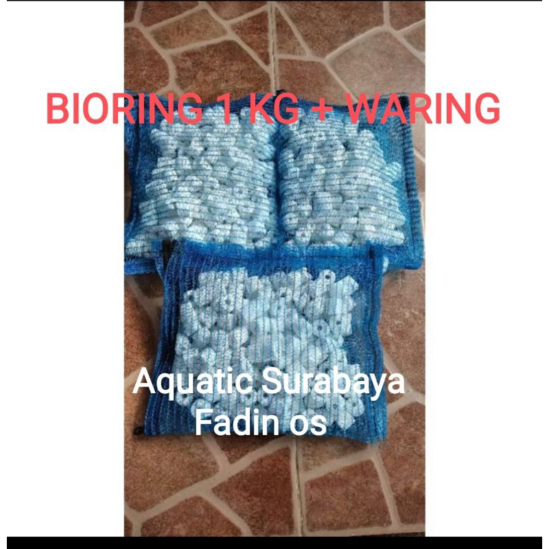 Jual Bioring Filter Bio Ring Ceramic 1kg + Waring Media Filter Aquarium ...