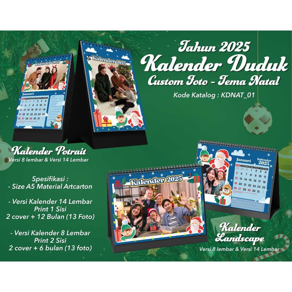 Jual CUSTOM KALENDER MEJA / DUDUK MURAH / KALENDER 2025 / KALENDER MEJA ...