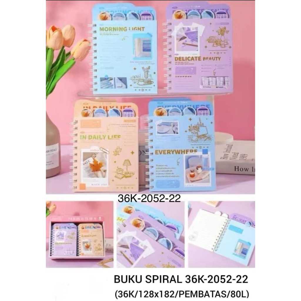 Jual BINDER NOTE NOTEBOOK Spiral Fancy Lucu / MAP BINDER 80 lembar 36k ...