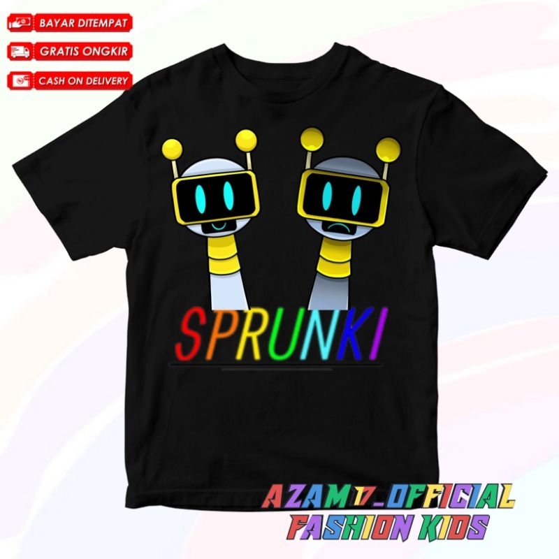Jual (BISA COD) KAOS BAJU ANAK SPRUNKI KARAKTER FUN BOT FREE NAMA ...