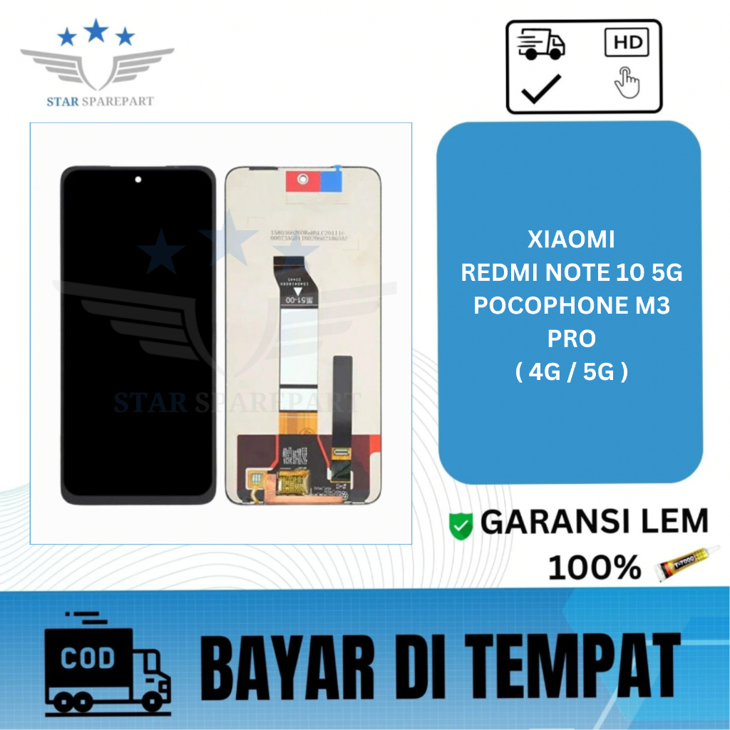 Jual LCD TOUCHSCREEN XIAOMI REDMI NOTE 10 5G / POCOPHONE M3 PRO ( 4G ...