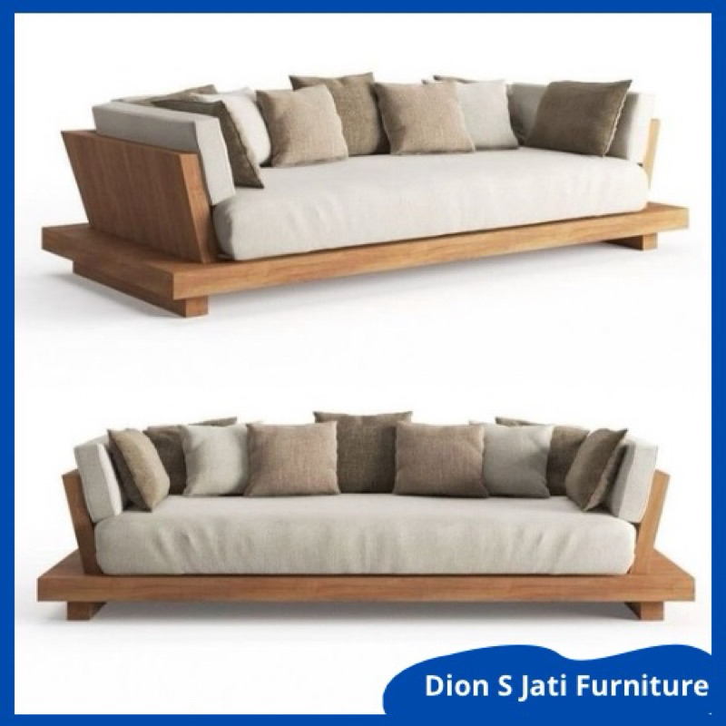 Jual Sofa Aestethic Ruang Tamu Sofa Minimalis Kayu Jati | Shopee Indonesia