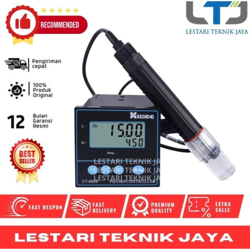 Jual Kedida CT6659 PH ORP Controller Meter Water Kontroler Tester CT ...