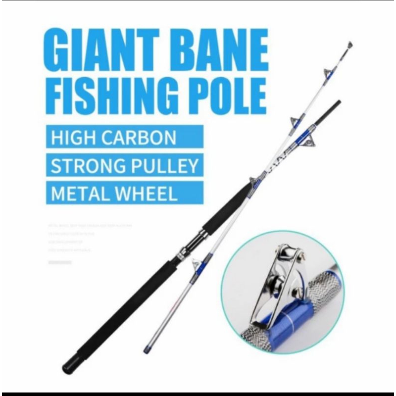 Jual JORAN TROLLING BAHAN CARBON 198 CM 210 CM DRAG 69 KG TROLLING ROD ...