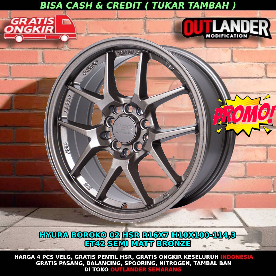 Jual Velg mobil ring 16 new veloz xenia sienta altis wish innova brv rush xpander hsr hyura r16 ...