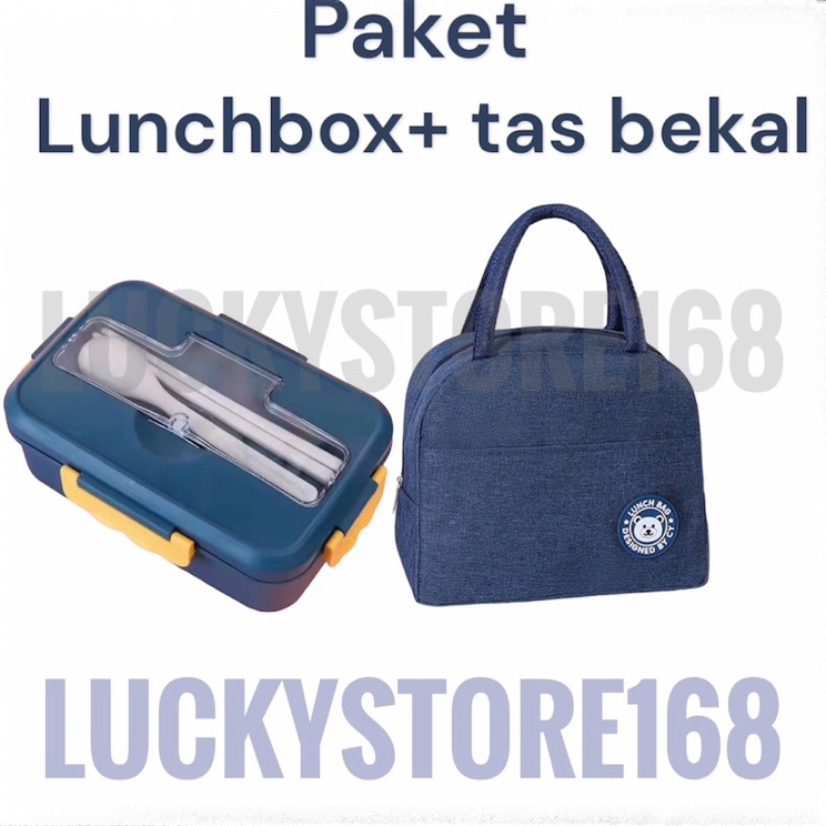 Jual Paket Terbaik 2IN1 KOTAK MAKAN SET Lunch Box I Tempat Kotak Makan ...