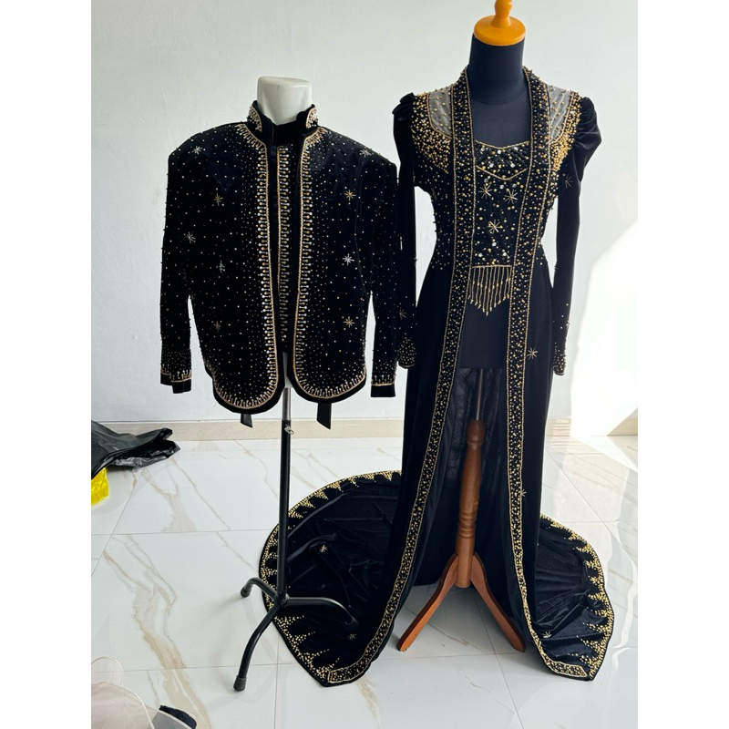 Jual couple kebaya bludru dan beskap pengantin/set couple pengantin ...