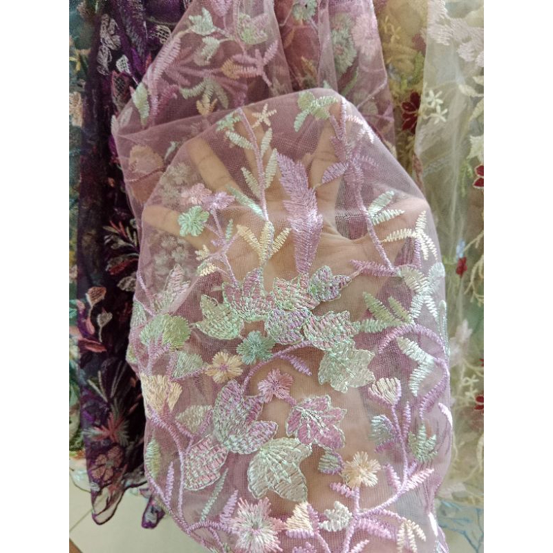 Jual Bahan Kain Tile Bunga Garden Multiclour | Shopee Indonesia