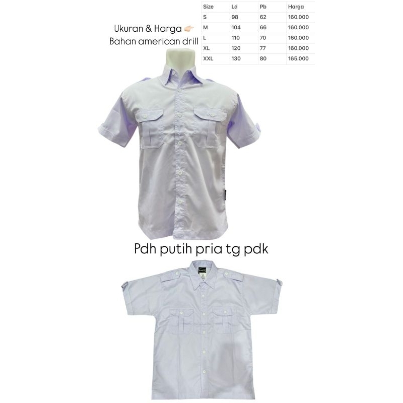 Jual Pdh putih pria tangan pdk | Shopee Indonesia