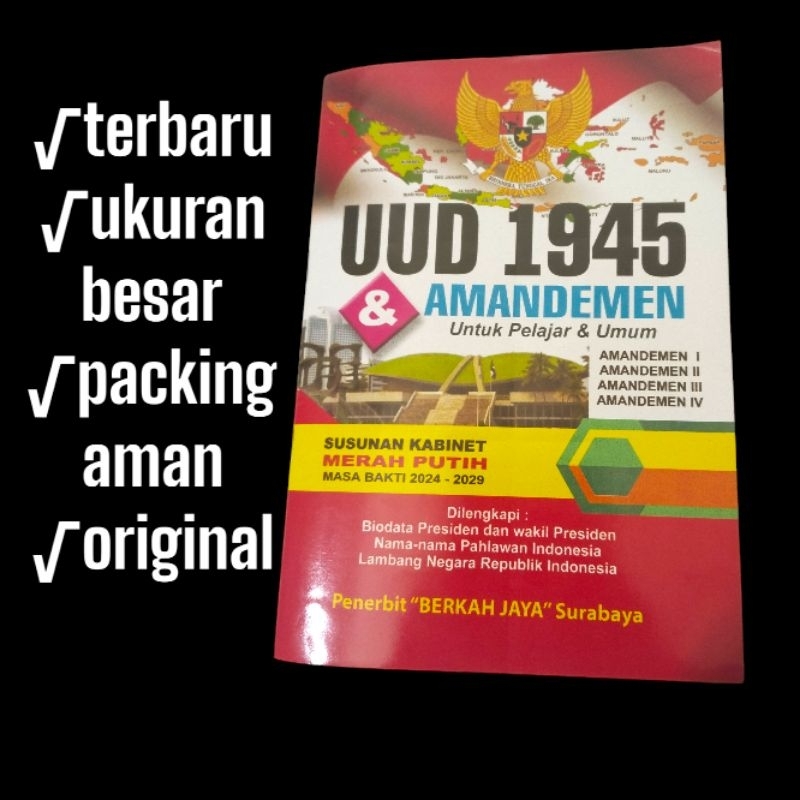 Jual UUD 1945 & AMANDEMEN ukuran besar | Shopee Indonesia