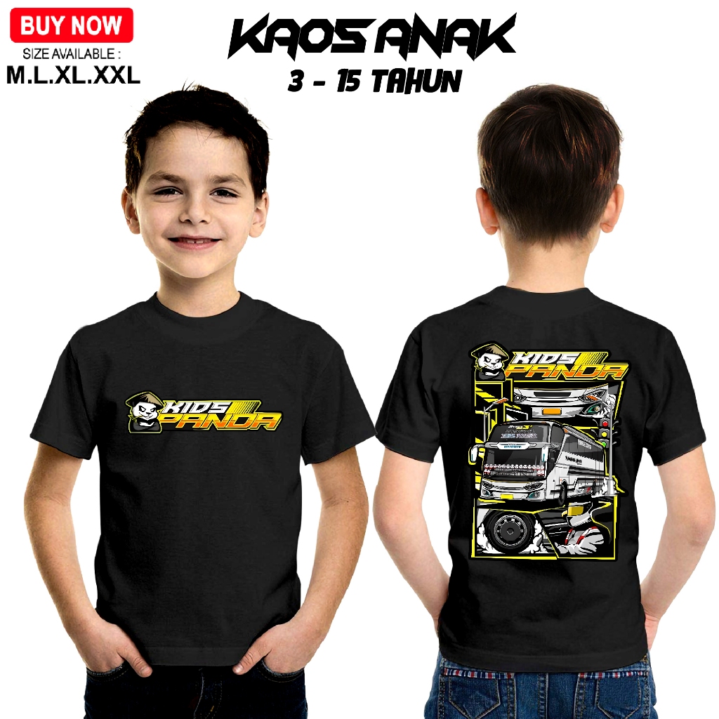 Jual KAOS ANAK BUS KIDS PANDA - KAOS BUS TELOLET - USIA 3 - 15 TAHUN ...