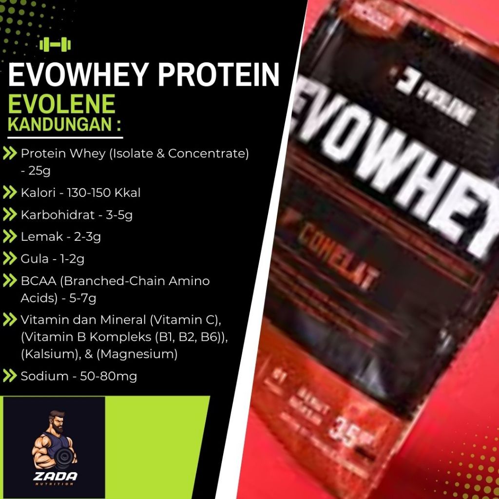 Jual Evolene EVOWHEY Sachet 35gr (Susu Whey Protein) | Shopee Indonesia