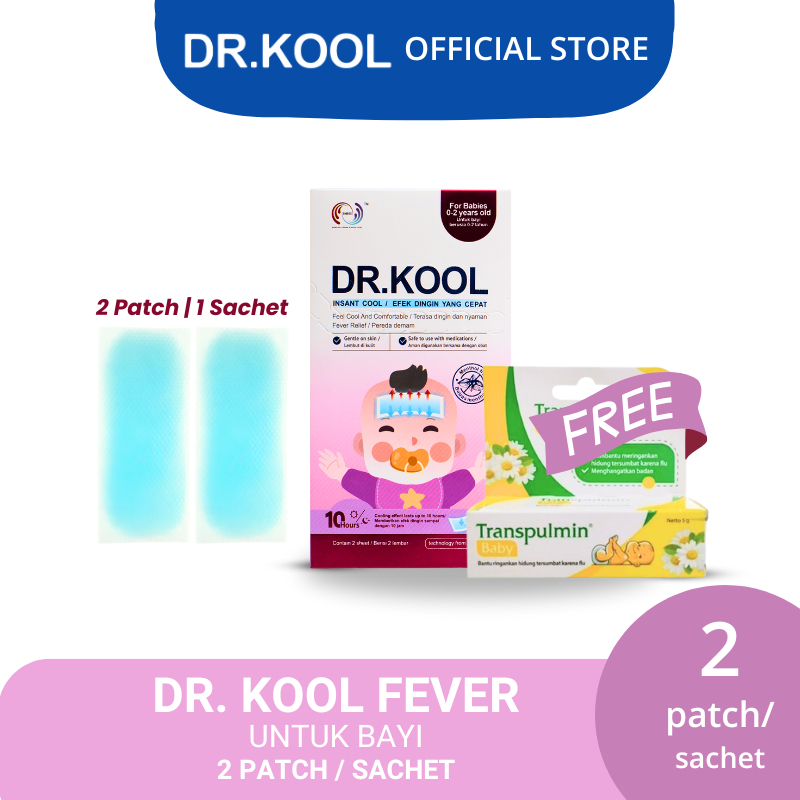 Jual DR.KOOL Fever Baby [1x 2 Sachet] - Plester Demam Penurun Panas ...