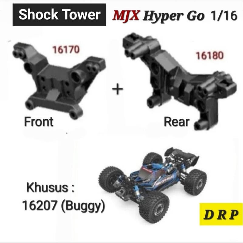 Jual DRP Shock Tower Set MJX Hyper Go 16207 Buggy Original Part | Shopee Indonesia