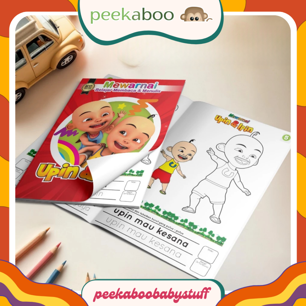 Jual BUKU MEWARNAI FULL COLOUR (FC) A5 - UPIN IPIN - FC || BUKU WARNA ...