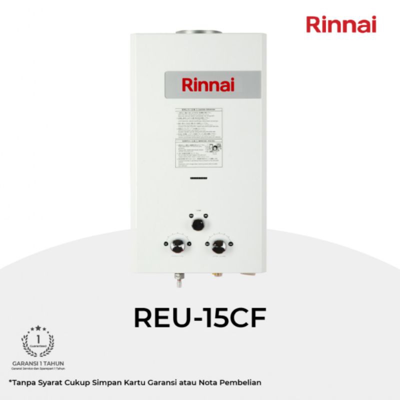Jual Water Heater Gas 15 Liter Rinnai REU15CF Pemanas Air Kamar Mandi | Shopee Indonesia