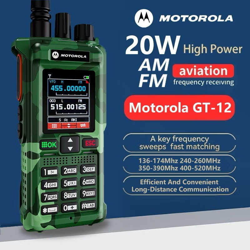 Jual HT Motorola Walkie Talkie Radio GT12 Original Walky Talky Kekuatan tinggi 20W ht jarak jauh ...