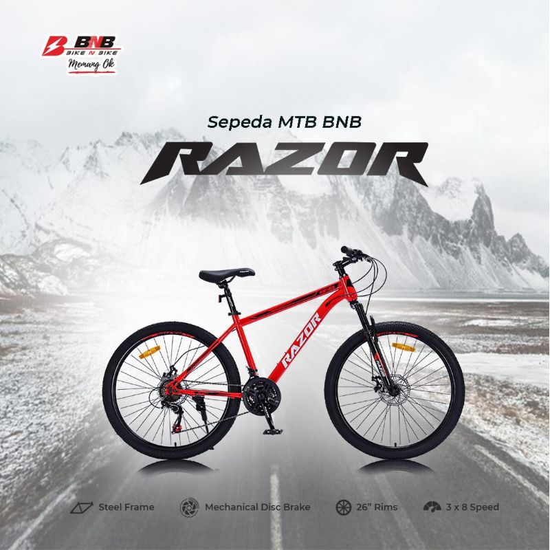 Jual Sepeda Gunung BNB MTB 26 inch Razor | Shopee Indonesia