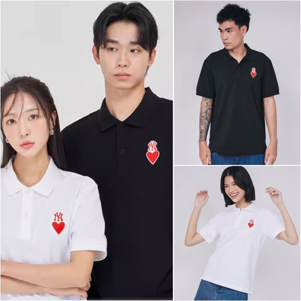 Jual MLB clasic logo Patch polo shirt oversized | Shopee Indonesia