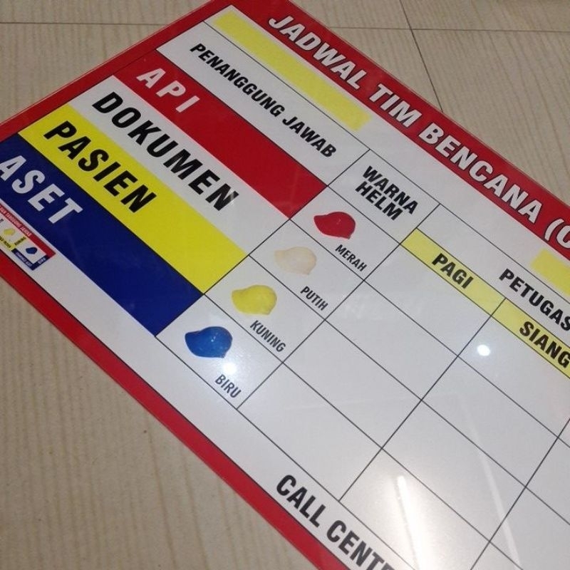 Jual Papan Akrilik Tim Siaga Bencana Papan Akrilik Red Code | Shopee ...