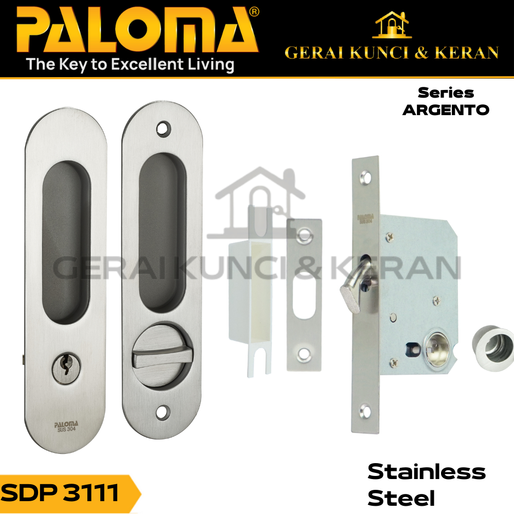 Jual Paloma SDP 3111 3112 3113 Sliding Door Lock Set Paloma Type With ...