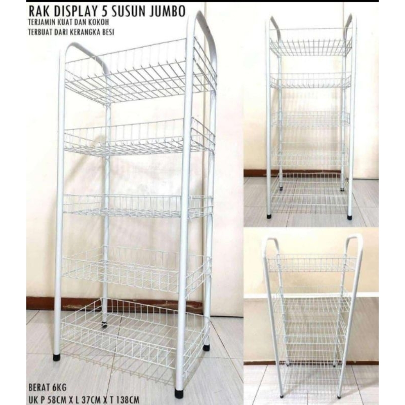 Jual RAK CHIKI JUMBO 5SUSUN (Rak Snack) | Shopee Indonesia