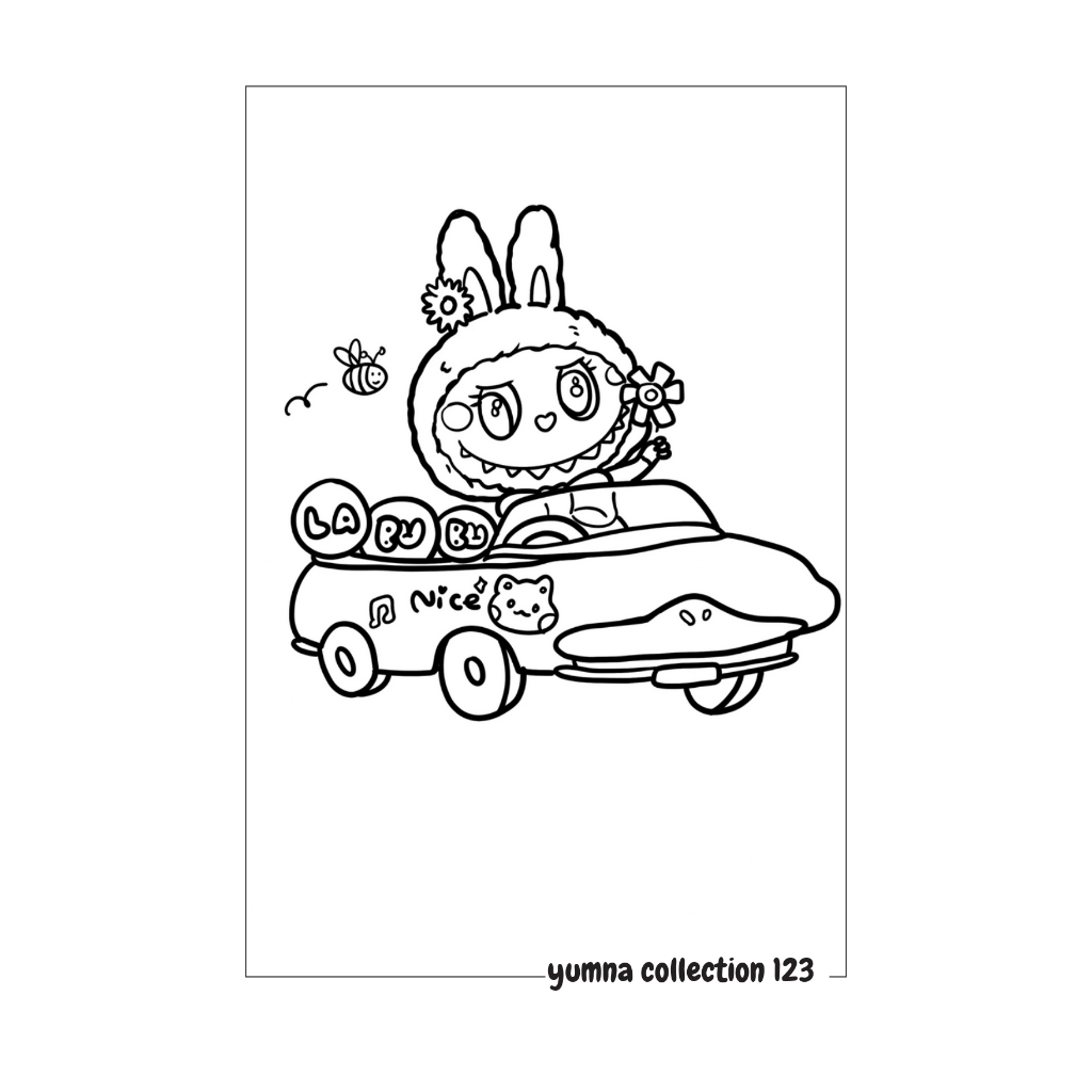 Jual 10 lembar Gambar sketsa mewarnai anak TK dan SD tema Labubu ...