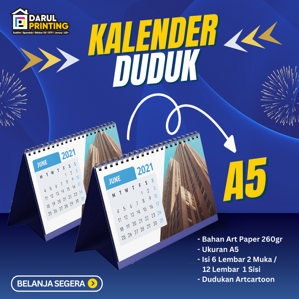 Jual Kalender Meja Kalender duduk ukuran A5 | Shopee Indonesia
