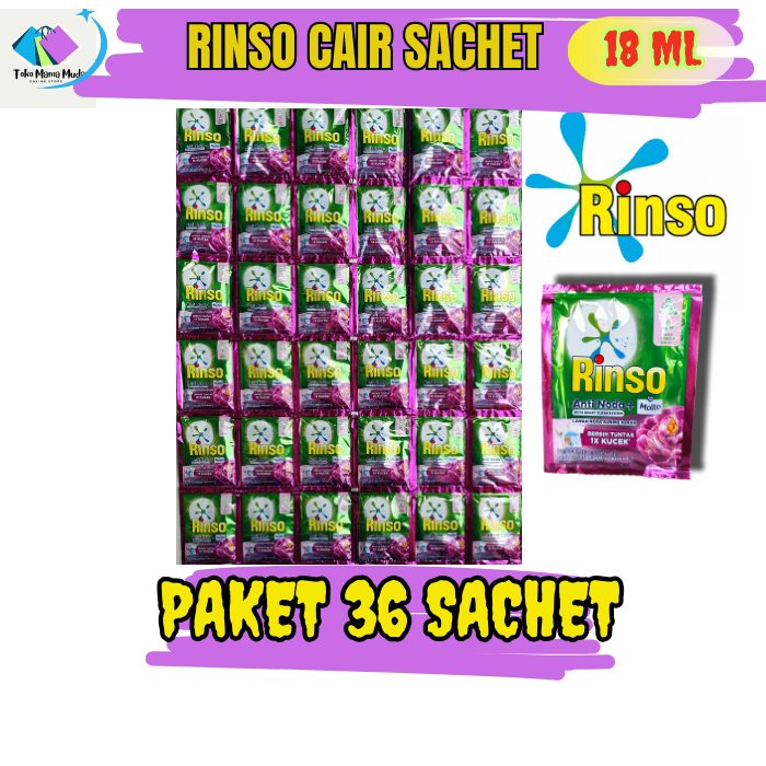 Jual PAKET HEMAT RINSO CAIR 36 / 12 / 6 SACHET RINSO MOLTO CAIR SACHET ...