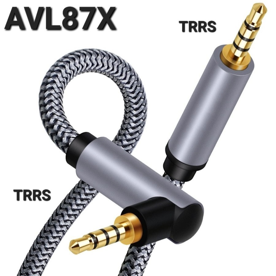 Jual AVPRO AVL87X PREMIUM AUX 3.5mm TRRS Audio Cable BRAIDED OD4mm ...