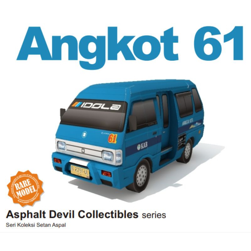 Jual Lembaran pola papercraft mobil angkot (3PZ-F1) | Shopee Indonesia