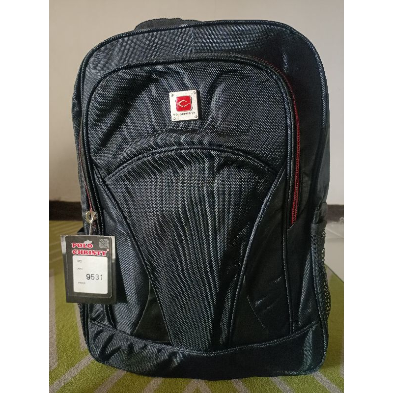 Jual Tas Ransel Hitam POLO CHRISTY (New) | Shopee Indonesia