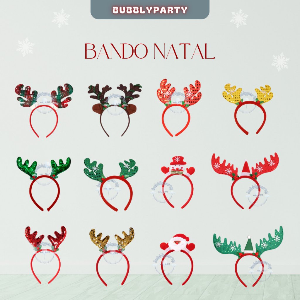 Jual Bando Natal Tanduk Rusa Aksesoris Dekorasi Christmas | Shopee ...