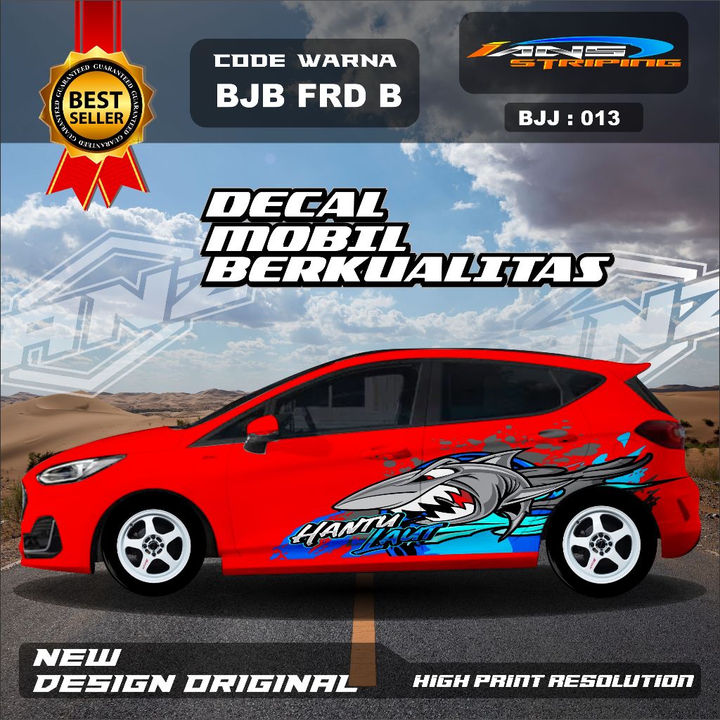 Jual BJB 013 - STICKER ANIMASI HIUU UNTU MOBIL FORD FIESTA DAN SEMUA ...