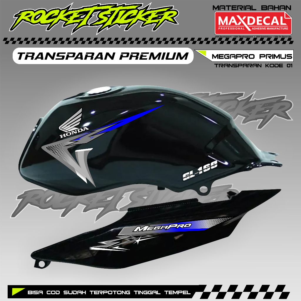 Jual Striping MEGAPRO PRIMUS Variasi Stiker MEGAPRO PRIMUS UV ...