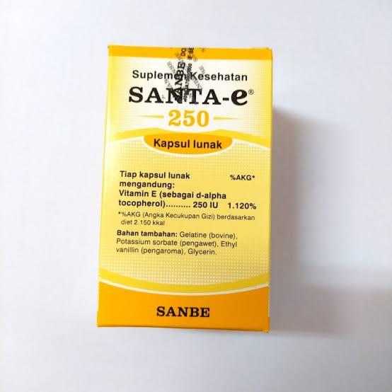 Jual SANTA - E 250 IU BOTOL ISI 30 KAPSUL LUNAK Antioksidan, Vitamin E ...