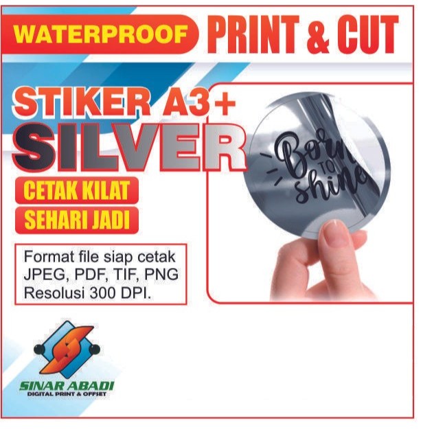 Jual PRINT STICKER SILVER | STIKER A3+ I CETAK STIKER SILVER FREE ...