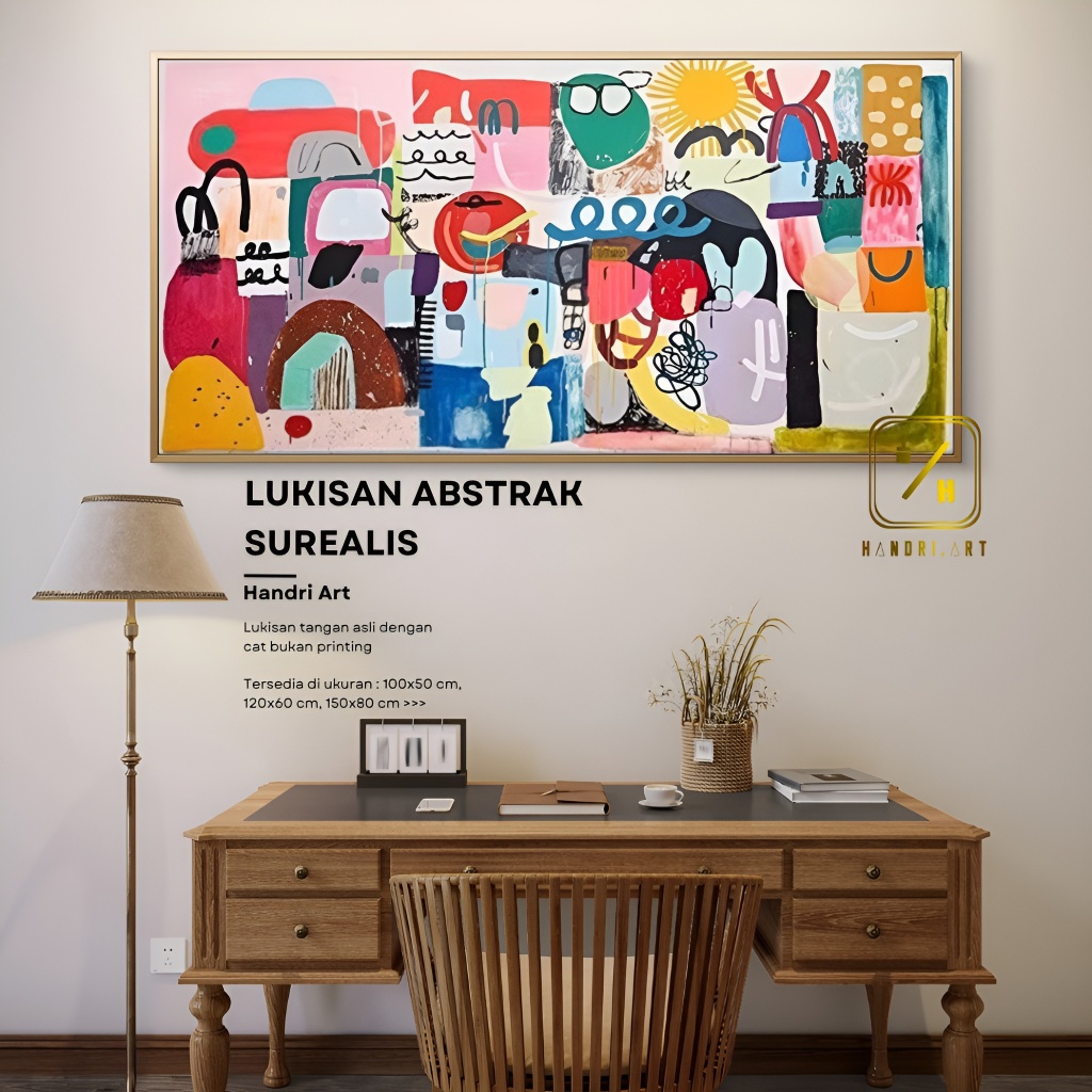 Jual Lukisan Abstrak Aesthetic Colourfull | Shopee Indonesia