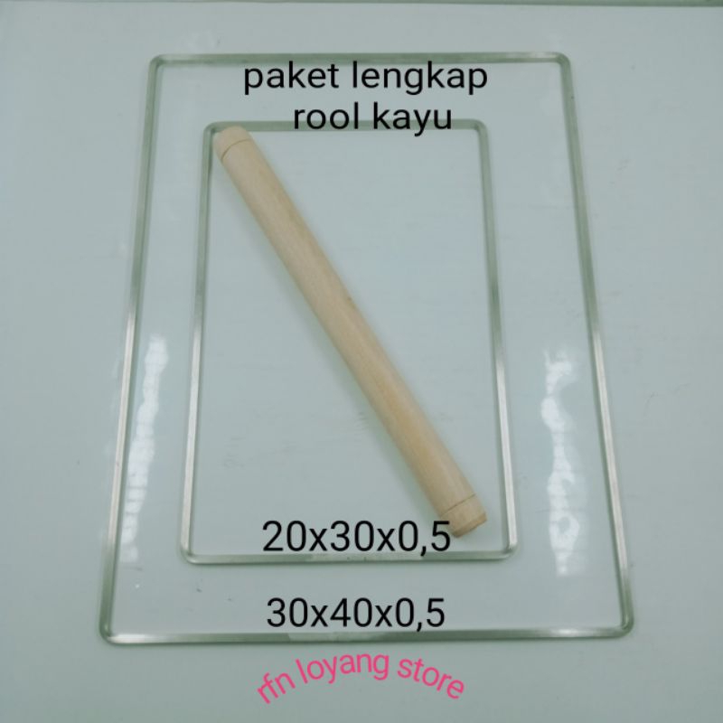 Jual paket lengkap bingkai perata adonan kue+rool kayu | Shopee Indonesia