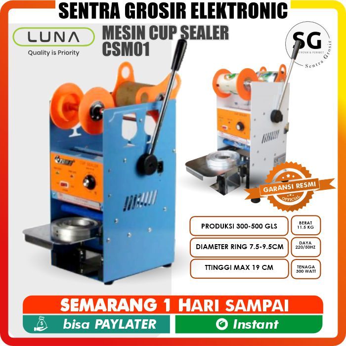 Jual Mesin Cup Sealer LUNA LIFE CSM01 Mesin Press Gelas Plastik 26oz ...