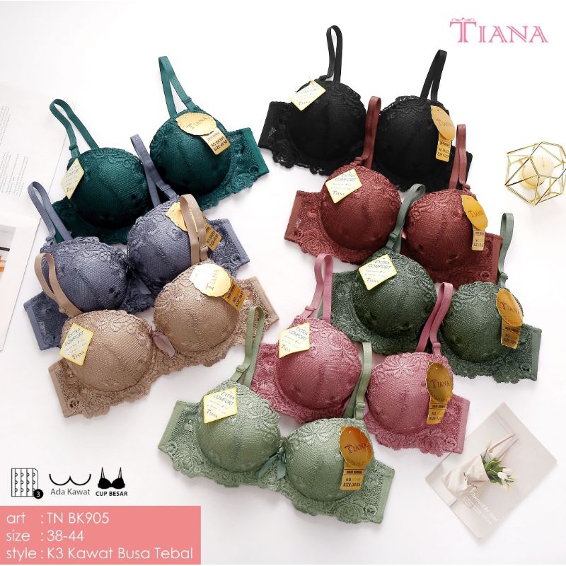 Jual K905 Bra kawat cup B Bra push up busa tebal Bra fashion kancing 3 ...
