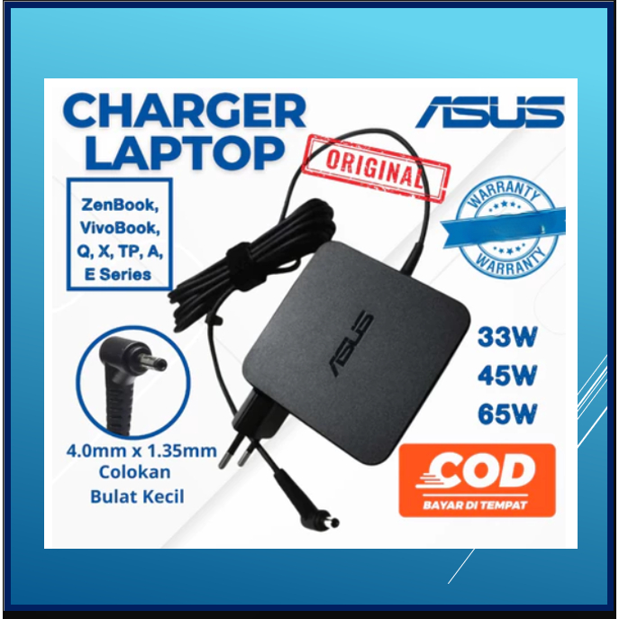 Jual Charger Adaptor Laptop Asus Original Small Plug Pin Bulat Asus ...