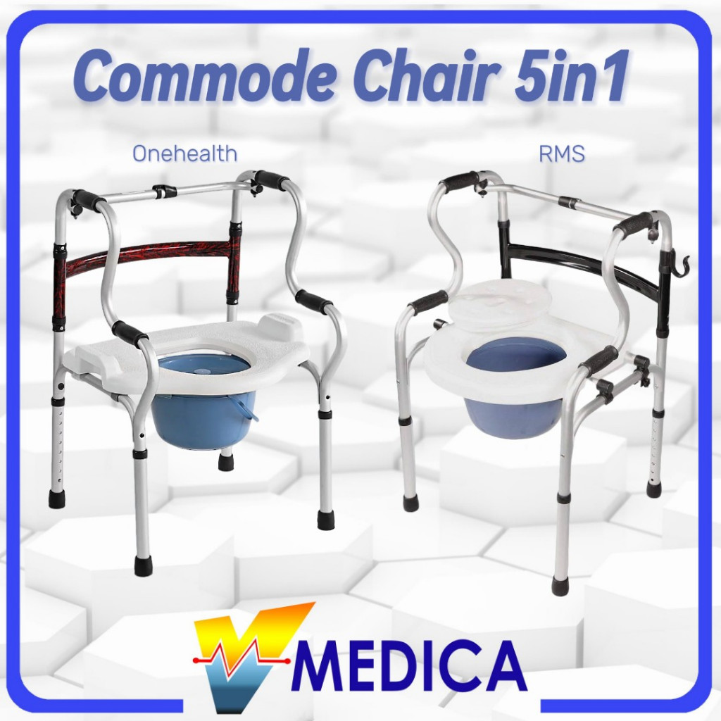 Jual (Reguler) Commode Chair 5in1 Lengkap (Walker+Shower Chair+Tempat ...