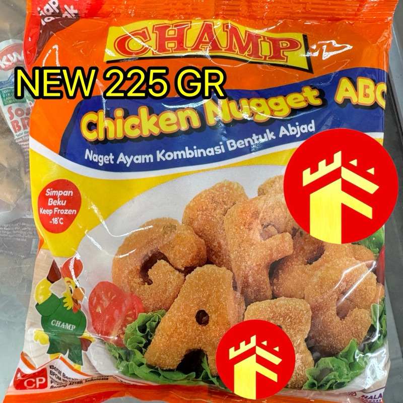 Jual CHAMP CHICKEN NUGGET ABC 250 GR NAGET AYAM BENTUK ABJAD | Shopee ...