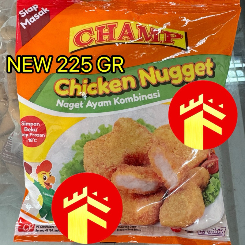 Jual CHAMP CHICKEN NUGGET 250 GRAM NAGET AYAM 250 GR CHAMP | Shopee ...