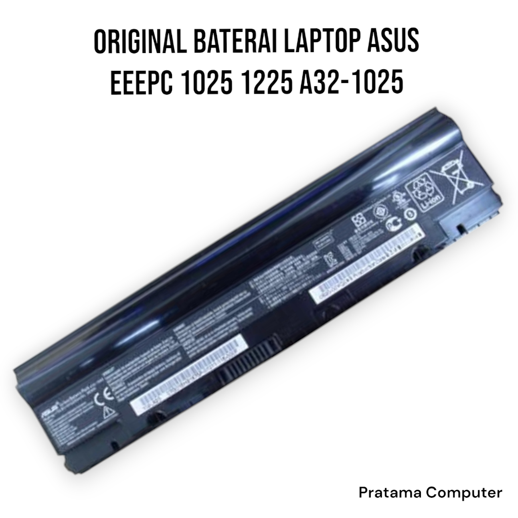 Jual Baterai Original Notebook Asus Eee PC 1025 1025C 1225 1225C 1225B A32-1025 Black | Shopee ...